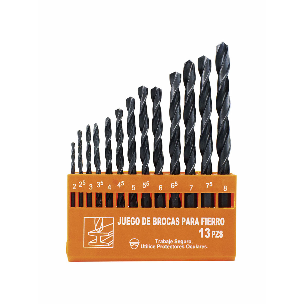 Juego de brocas para fierro 13 pzas (2-8mm) | Kamasa