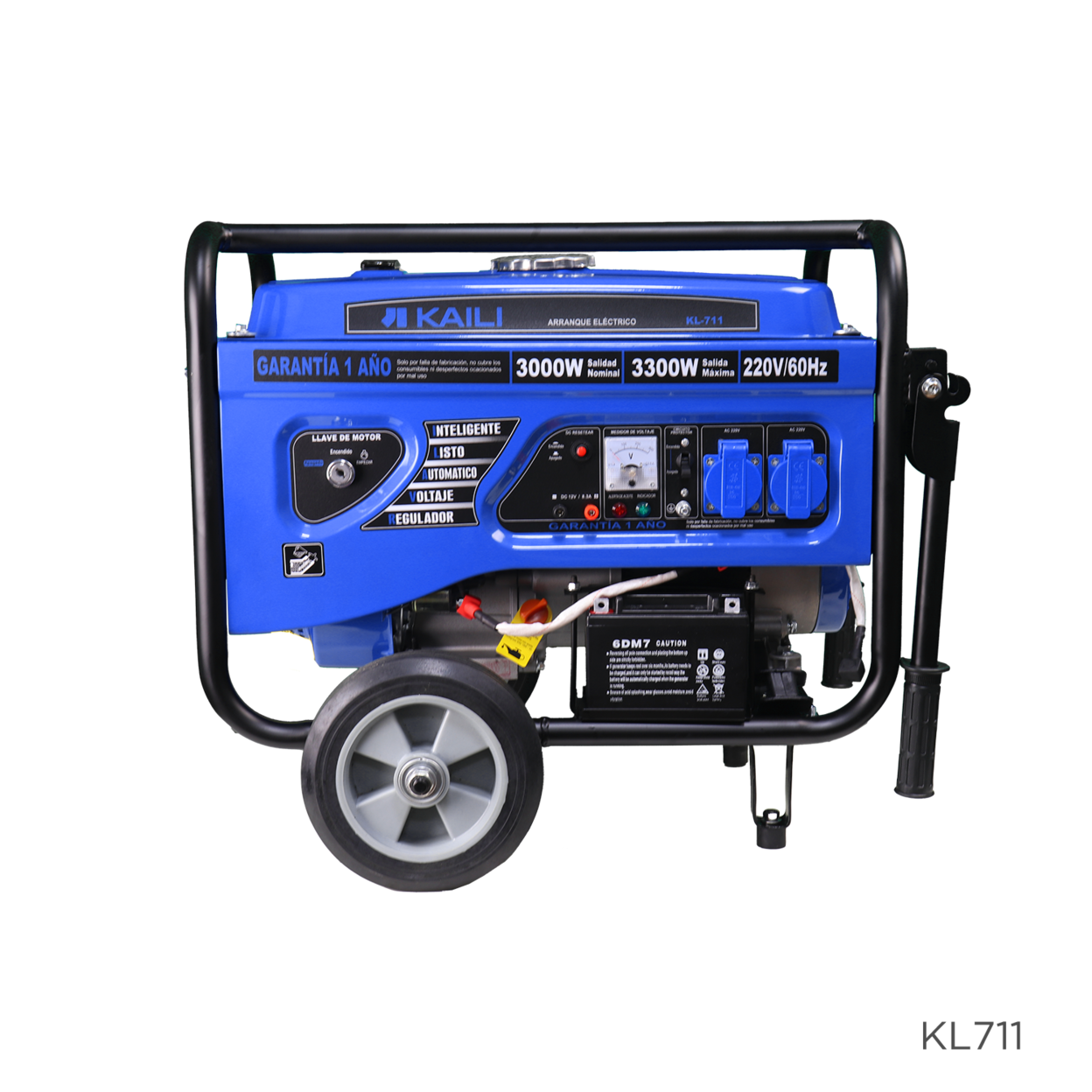 Generador a gasolina 3300w 4t man/eléctrico c/ruedas | Kamasa