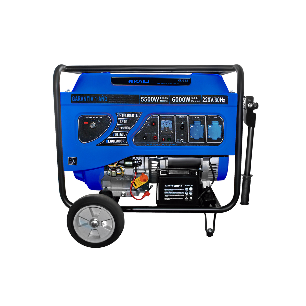 Generador a gasolina 6000w 4t man/eléctrico c/ruedas | Kamasa