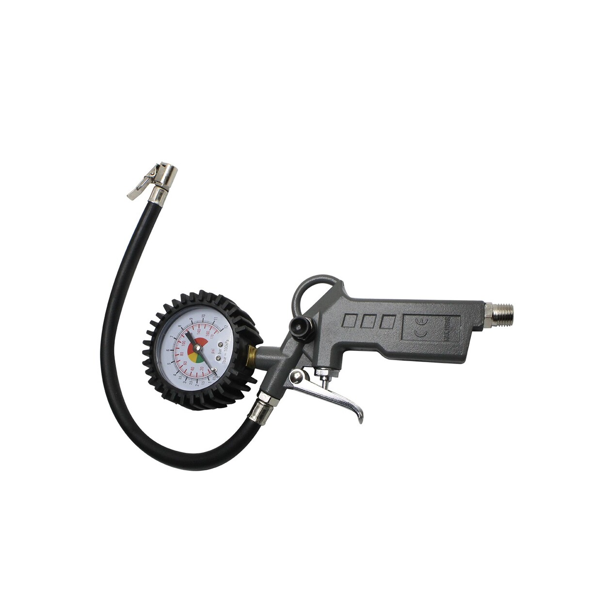 Inflador de aire con manómetro tipo pistola (170psi) | Kamasa